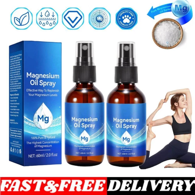 PURE MAGNESIUM OIL Spray - 100% Pure & Natural Magnesium Oil Spray, Non ...