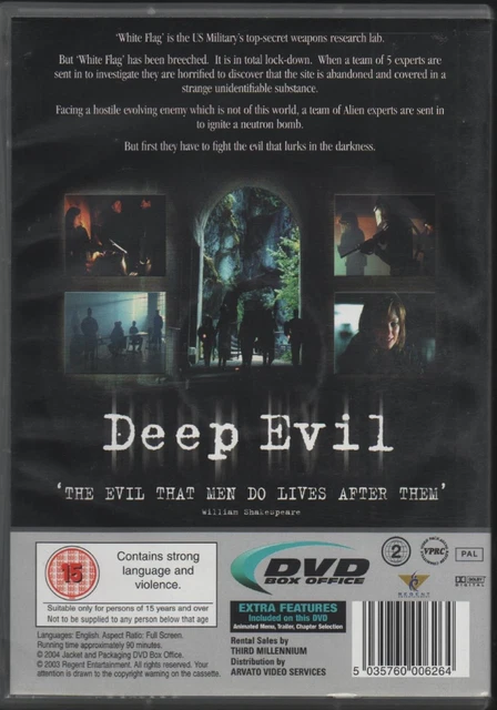DEEP EVIL (DVD 2004) Sci Fi Horror Lorenzo Lamas Ona Grauer Adam J ...