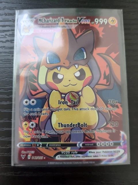 MEGA CHARIZARD PIKACHU Pokemon Card Holo VSTAR VMAX GX EX Cosplay ART £ ...