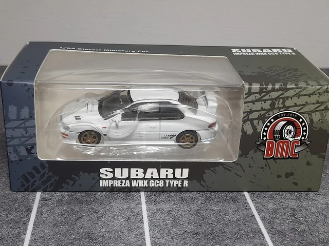 Bmc Subaru Impreza Wrx Gc8 Type R 3 6 Gen White 1 64 Scale Mint And Boxed