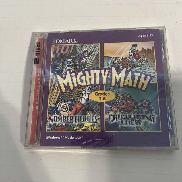 MIGHTY MATH, NUMBER Heros And Calculating Crew CD ROM Ages 8 & Up $10. ...