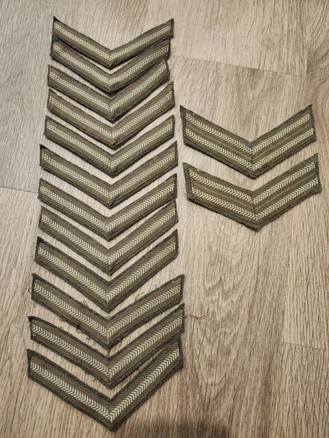 WORLD WAR 2 Ww2 Chevrons Rank Patches Lance Corporal Lot Of 14 Canadian ...