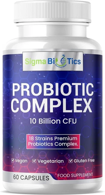 PROBIOTIC COMPLEX - Vegan 18 Premium Strains - 10 Billion CFU - 60 ...