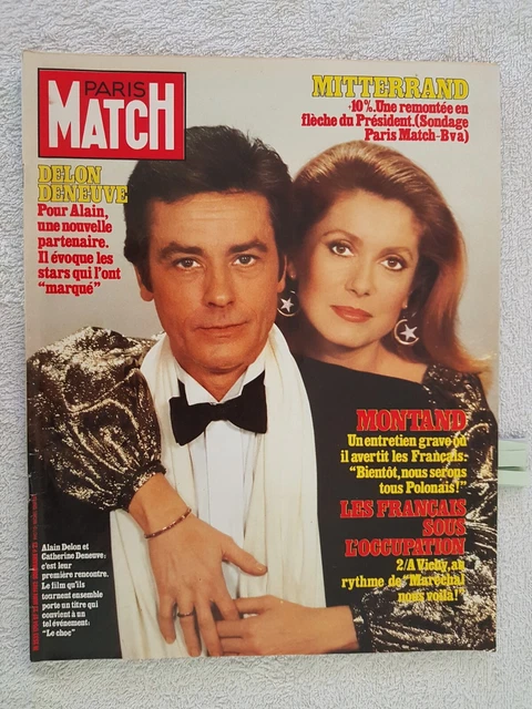 PARIS MATCH N°1704 22/01/1982 Delon Deneuve Trintignant Francais Et Occupation EUR 3,50 ...