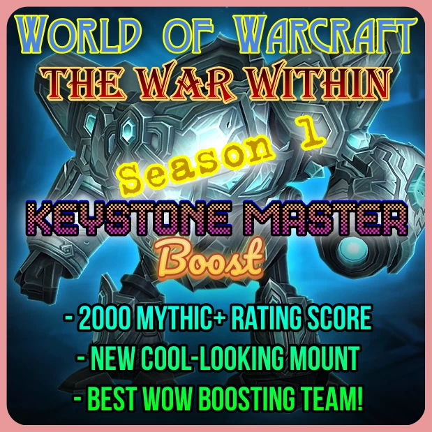 WORLD OF WARCRAFT The War Within Keystone Master Boost EU US WoW TWW ...