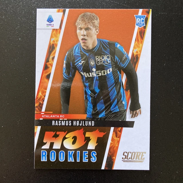 PANINI SCORE SERIE A 2022/23 RASMUS HOJLUND No. 6 HOT ROOKIE CARD EUR 6 ...