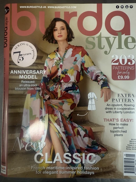 BURDA STYLE MAGAZINE 5/2025: 203 Patterns 1984 Reissued Blouson 75th ...