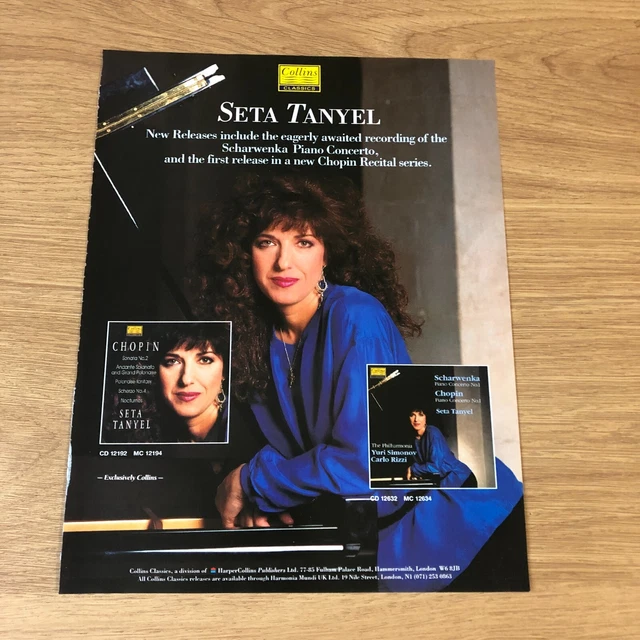 (STG)AUG1991 P87 ADVERT 11x8" Collins Classics Seta Tanyel Chopin ...