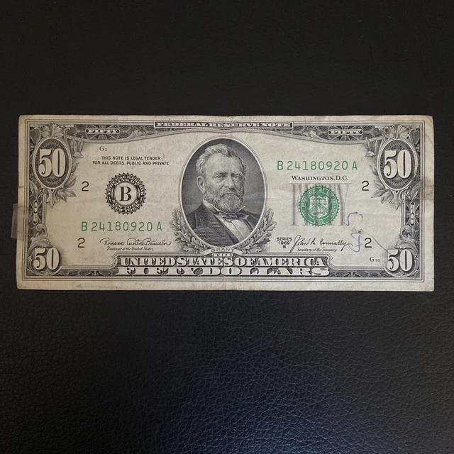 1969 A FIFTY 50 Dollar Bill Federal Reserve Note Usd Rare Chicago 1969-a-fifty-50-dollar-bill-federal-reserve-note-usd-rare-chicago