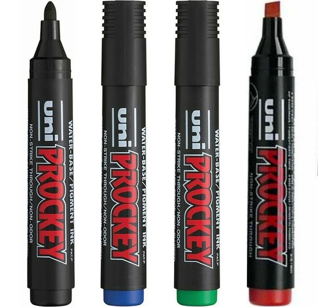 UNI-BALL PROCKEY PERMANENT Marker Pens All Colours, Sizes & Multi Packs ...