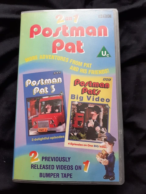 POSTMAN PAT 2 on 1 Video VHS - Postman Pat 3 & Big Video - Cert U - BBC ...
