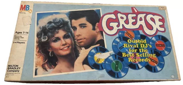 VINTAGE GREASE BOARD Game 1978 Milton Bradley John Travolta Olivia Newton John 39.22 PicClick