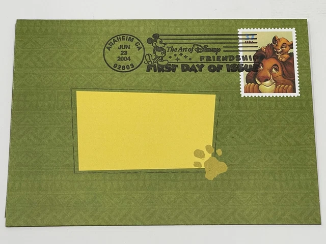 'ART OF DISNEY-THE Lion King, Mufasa and Simba 37 Cents Stamped ...