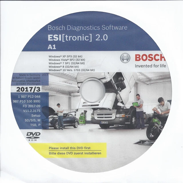 KTS SOFTWARE BOSCH ESI - Tronic Version 2017/3 DVD A1, B1, B2 neueste ...