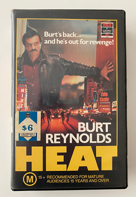 HEAT [VHS] RCA Columbia Hoyts Video Ex-Rental Tape Burt Reynolds 1986 ...