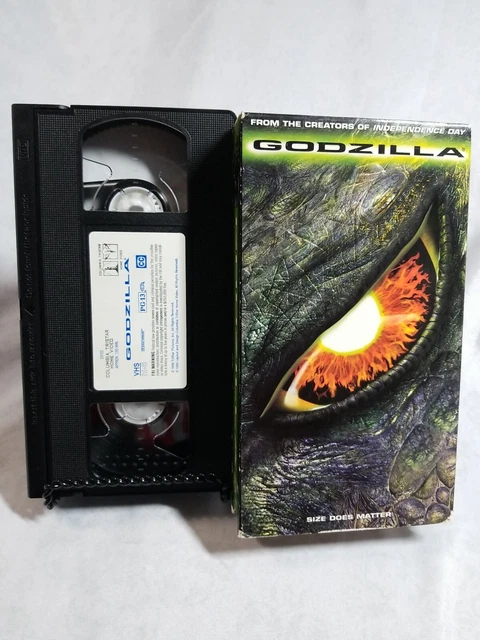 GODZILLA (VHS, 1998) Holo Refractor Cover Art, Matthew Broderick, Jean ...