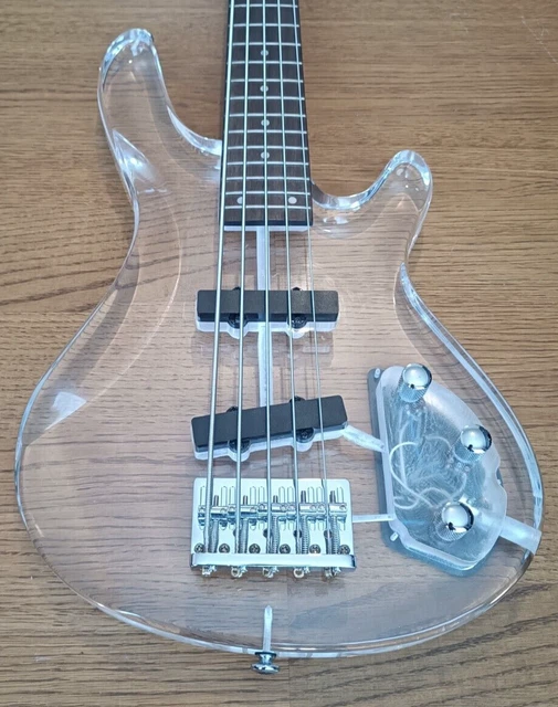 WESLEY CLEAR ACRYLIC 5 String Bass Guitar £113.11 - PicClick UK