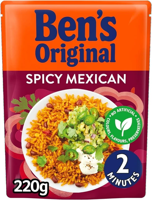 6 X UNCLE Ben's Wholegrain Spicy Mexican - 250g - Pack of 6 Bbe Nov ...