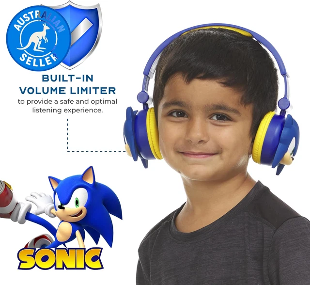 SONIC THE HEDGEHOG Over-Ear Headphones for Kids - Adjustable Headband ...