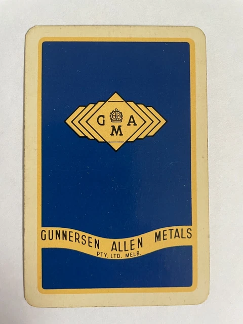 GUNNERSEN ALLEN METALS Advertising Retro Art Deco Vintage Rare Playing ...