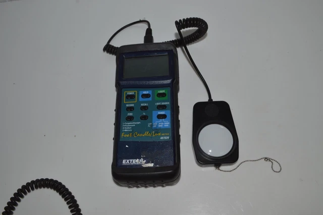 EXTECH INSTRUMENTS HEAVY Duty Light Meter Model 407026 Foot Candle/Lux ...