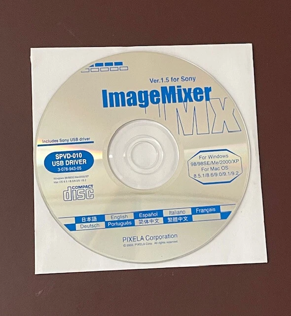 VINTAGE IMAGE MIXER IMX CD VER. 1.5 FOR SONY FOR WINDOWS 98/2000/XP ...