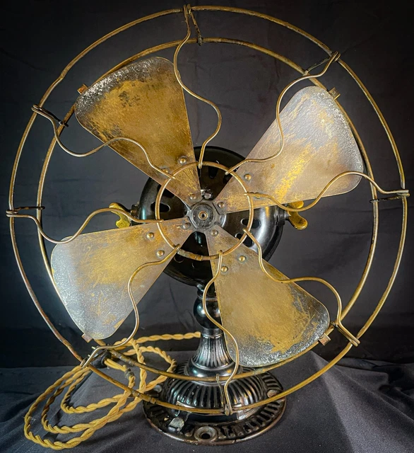 12-INCH EMERSON / WESCO SUPPLY 4BB/BC ORNATE BASE #51646 ELECTRIC FAN ...