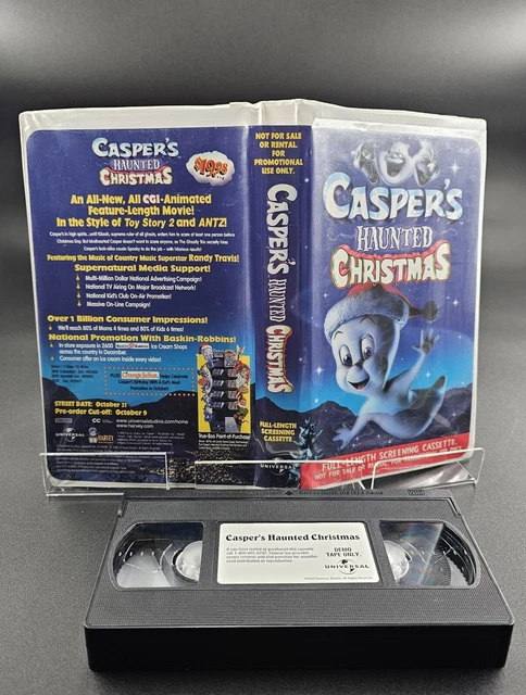 2000 UNIVERSAL CASPER’S HAUNTED CHRISTMAS VHS Tape Full-Length Screener ...