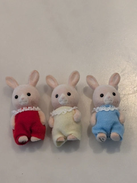 SYLVANIAN FAMILIES - Champagne Hopkins Rabbit Baby Triplets £17.36 ...