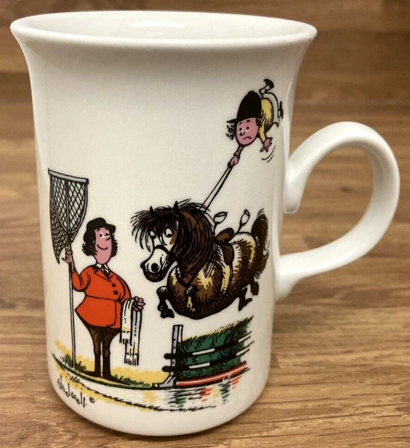 VINTAGE 1967 NORMAN Thelwell Fat Pony Water Jump Ceramic Mug By ...