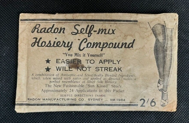 VINTAGE RARE 1930S RADON Self-Mix Hosiery Compound Australian Stockings ...