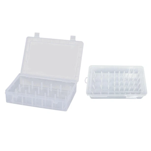 SEWING THREAD STORAGE Box Transparent Empty Sewing Thread Box Bobbin ...