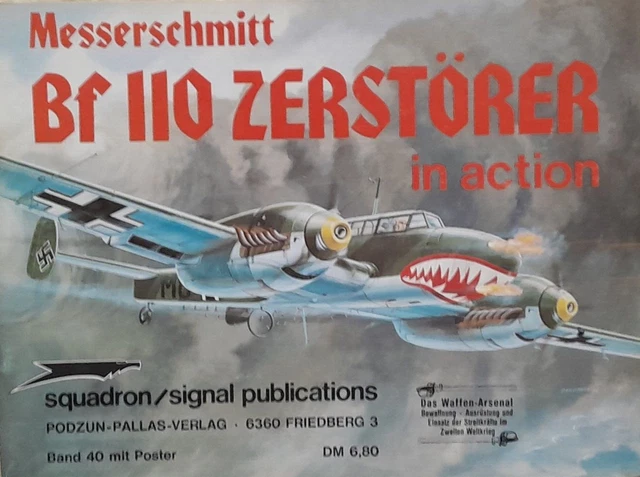 MESSERSCHMITT BF 110 Zerstörer in action mit Poster EUR 9,80 - PicClick DE