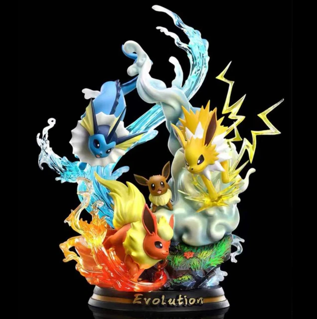 POKEMON EVOLUTION 1/7 Scale Statue Pokemon Figure Eevee Evolving 25cm ...