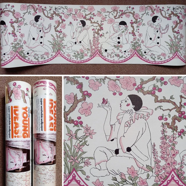 X2 80S VINTAGE MELODY Wallpaper BORDER Rolls 90s PIERROT THE CLOWN retro Kitsch £30.00 - PicClick UK