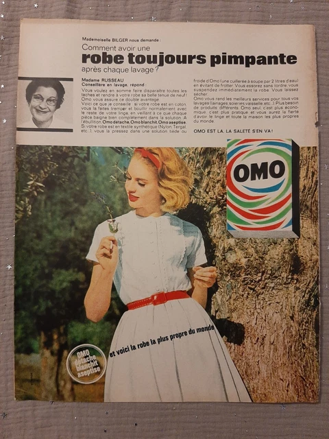 PUBLICITÉ DE PRESSE ancienne Omo de 1962 - Old paper advertisement EUR ...