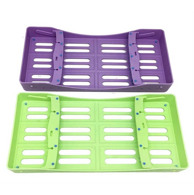 BOÎTE RACK DE stérilisation en plastique autoclavable cassette dentaire ...