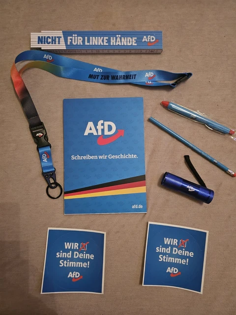 AFD FAN PAKET U.a. Zollstock Taschenlampe EUR 29,99 - PicClick DE