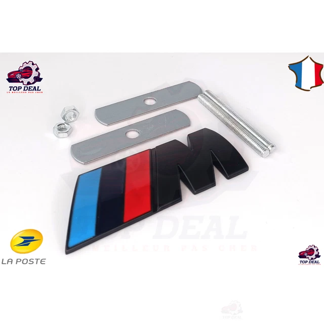 LOGO NOIR CALANDRE Grille BMW M Sport 8.2 x 3.1 cm Série 1 2 3 4 EUR 9 ...
