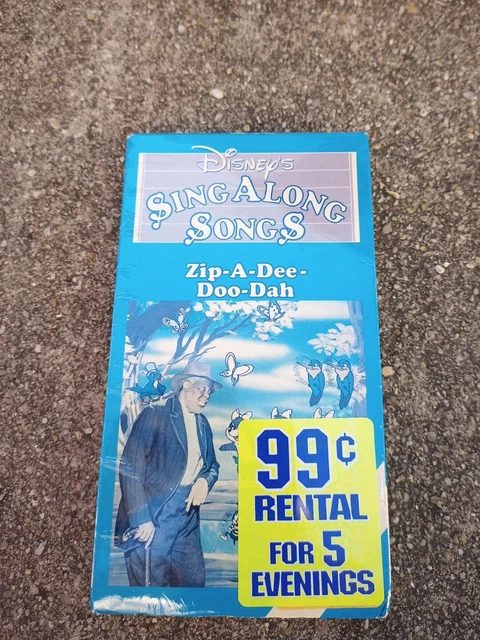 DISNEY SING ALONG Songs Zip A Dee Doo Dah VHS Former Blockbuster Video ...