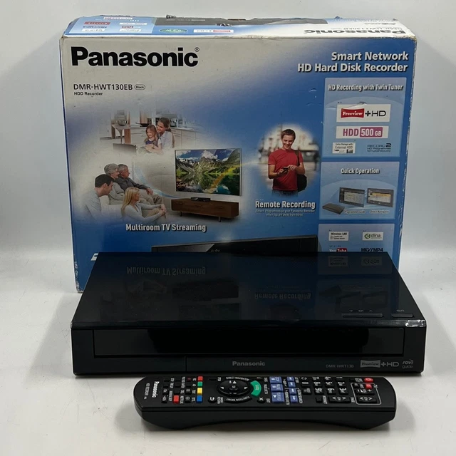 PANASONIC DMR-HWT130EB FREEVIEW + Hd Twin Tuner Recorder 500Gb £59.99 ...