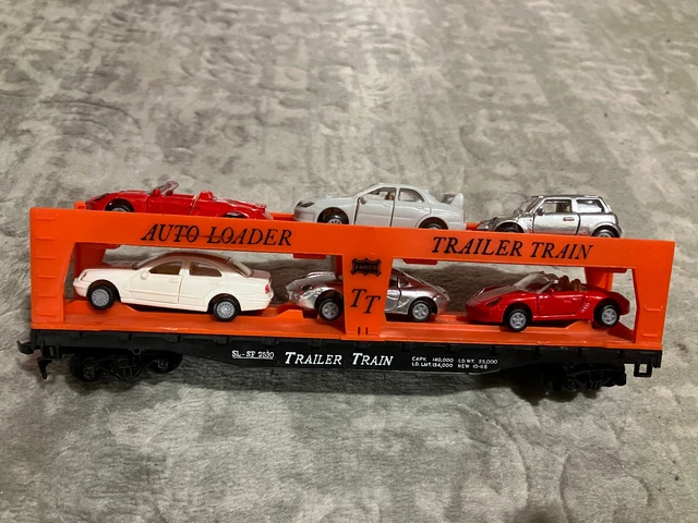 HO SCALE UNIQUE Auto Loader Trailer Train with 6 Modern Cars EUR 17,14 ...