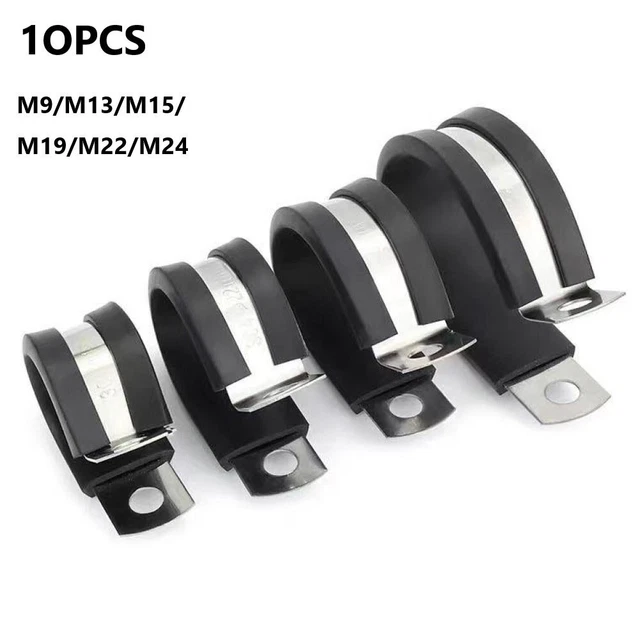 STURDY STAINLESS STEEL Rubber Lined Clamps for Piping Applications ...
