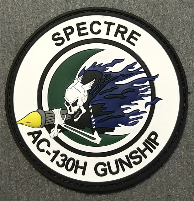 USAF SPECIAL OPERATIONS Squadron AC-130H Spectre Gunship PVC Patch w ...