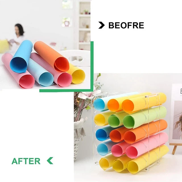 VINYL ROLL HOLDER,20-HOLES Storage Organizer, Lightweights Sturdy ...