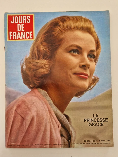 REVUE MAGAZINE JOURS DE FRANCE #573 6 novembre 1965 la princesse Grace EUR 10,00 - PicClick FR