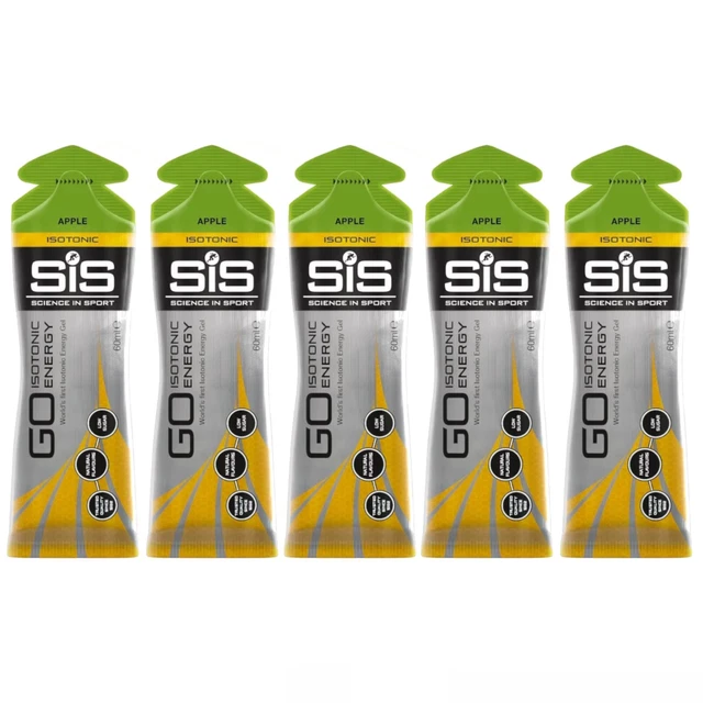 SIS GO ISOTONIC Energy Gel 60ml Tube Sachet - Single Iso Apple Gel x5 ...