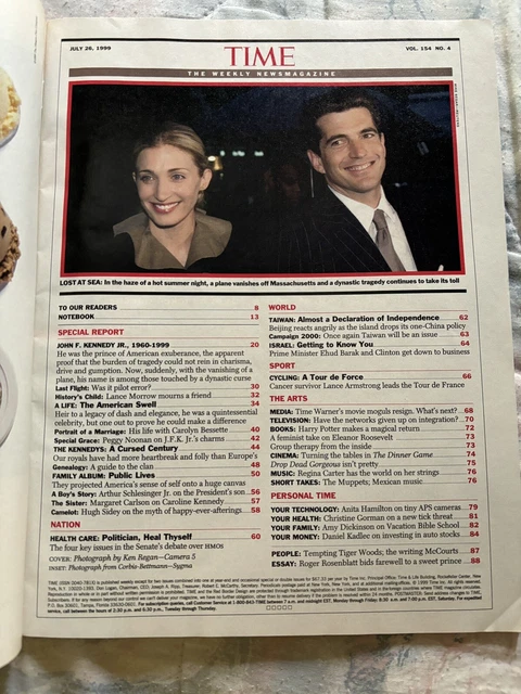 TIME MAGAZINE JULY 26 1999 Special Commemorative Issue John F. Kennedy ...