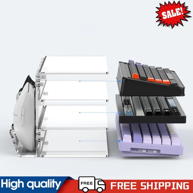 ACRYLIC KEYBOARD DISPLAY Stand Durable 3-Tier Keyboard Stand for Home ...