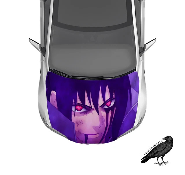 SASUKE NARUTO ANIME Hood Wrap Weatherproof Vinyl Car Decal 50" X 65 ...
